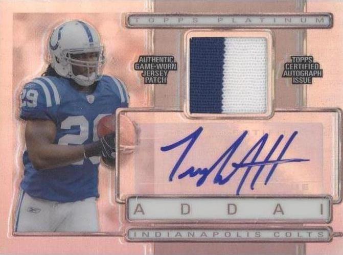 2009 Topps Platinum - Autographed Refractor Patch #ARP-JA Joseph Addai ...