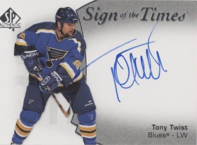 2021-22 SP Authentic - Sign of the Times Tony Twist #SOTT-TT (AU) for ...