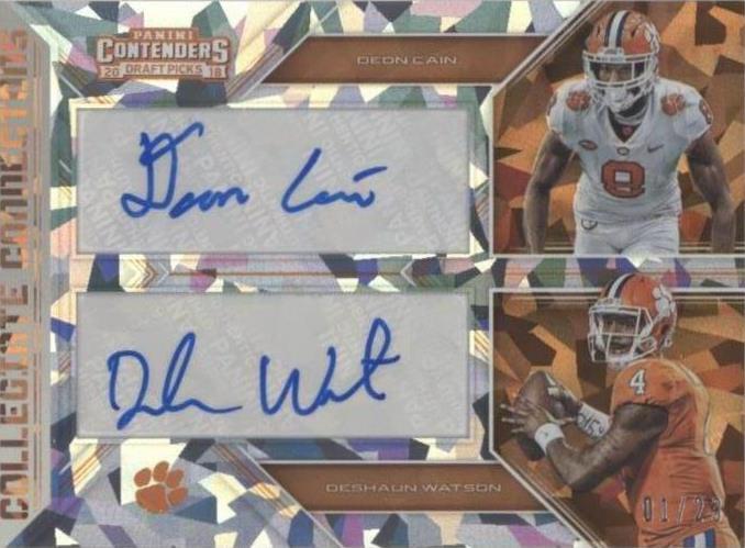 2018 Panini Contenders Draft Picks - Collegiate Connections Cracked Ice ...