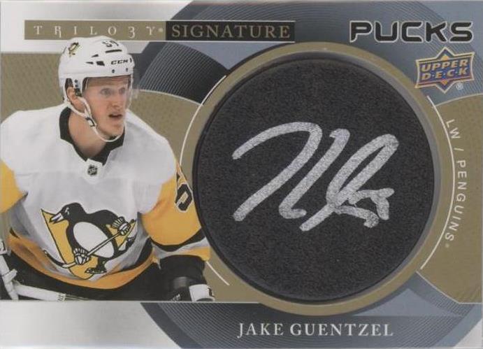2018-19 Upper Deck Trilogy - Signature Pucks #SP-JG Jake Guentzel (AU ...