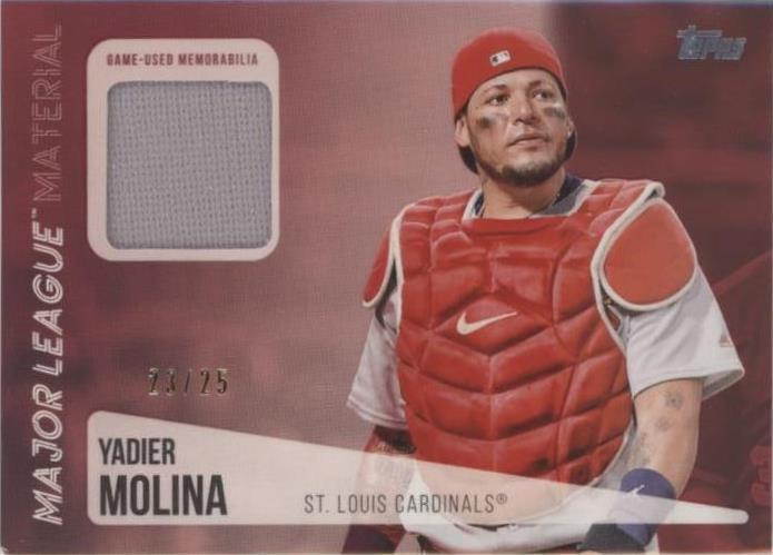 2019 Topps - Major League Material Relics Yadier Molina #MLM-YMO Red ...