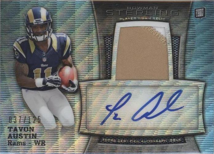 2013 Bowman Sterling - Autograph Rookie Relics Blue Wave Refractor # ...