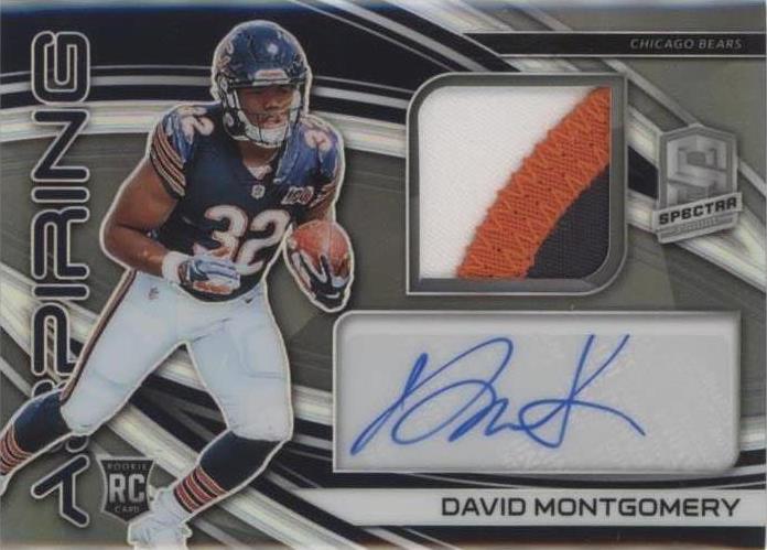 2019 Panini Spectra - Aspiring Patch Autographs #APA-6 David Montgomery ...