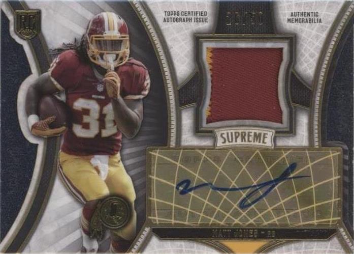 2015 Topps Supreme - Supreme Autographed Patches Matt Jones #SAP-MJ /50 ...