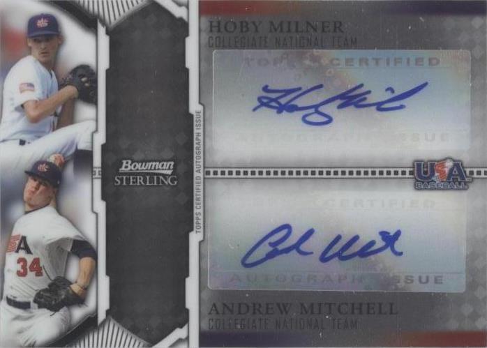2011 Bowman Sterling - Dual Autographs #USDA-MM Hoby Milner, Andrew ...