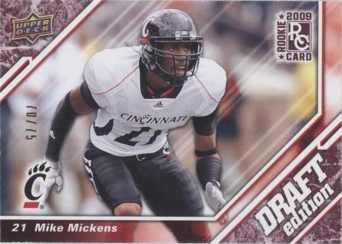 2009 Upper Deck Draft Edition - Burgundy #75 Mike Mickens /75 (RC) for ...