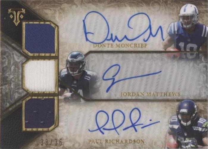 Buy 2014 Topps Triple Threads - Autographed Relic Trios Jordan Matthews ...
