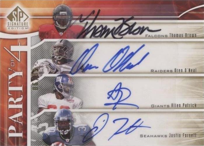 2009 SP Signature Edition - Party of 4 Signatures #P-OPFB Justin ...