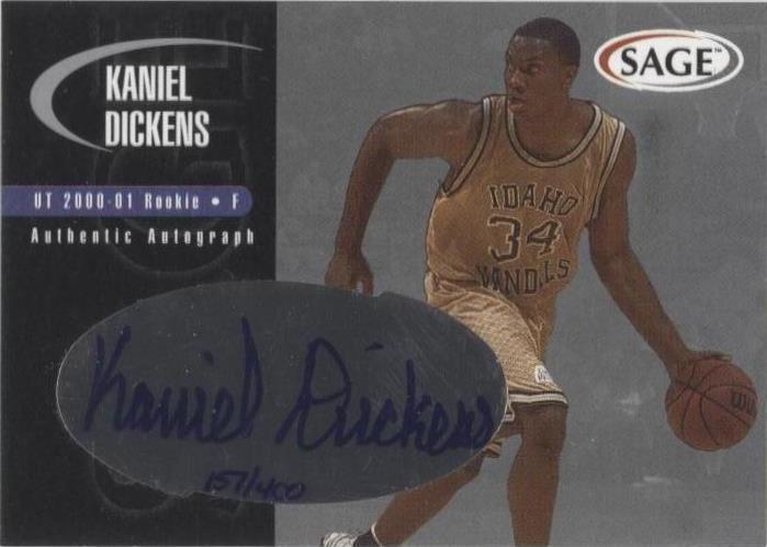 2000 Sage - Authentic Autograph Kaniel Dickens #A12 Silver /400 (AU, RC ...