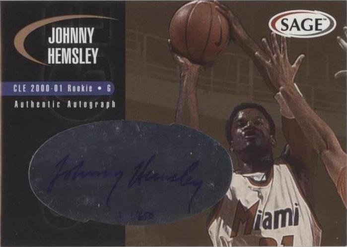 2000 Sage - Authentic Autograph Bronze #A22 Johnny Hemsley /650 (AU, RC ...