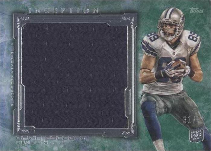 2013 Topps Inception - Rookie Jumbo Relics Green #RJR-GE Gavin Escobar ...