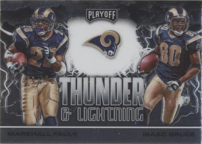 2020 Panini Playoff - Thunder and Lightning #TL-13 Marshall Faulk ...