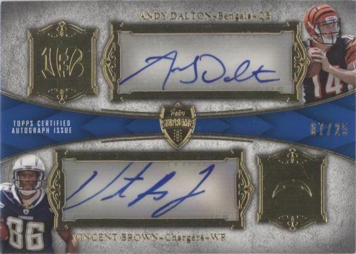 2011 Topps Supreme - Dual Autograph #SDA-DB Andy Dalton, Vincent Brown ...