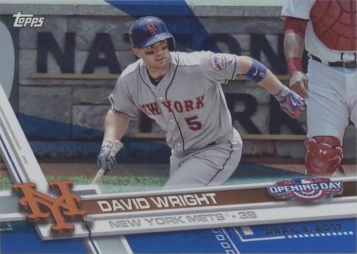 2017 Topps Opening Day - Rainbow Blue Foil #38 David Wright for sale ...