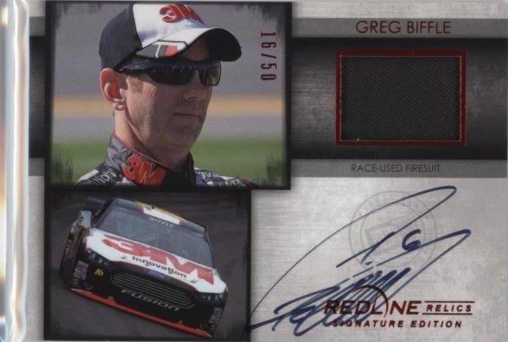 2014 Press Pass Redline - Relics Signature Edition Red #RRSE-GB Greg ...