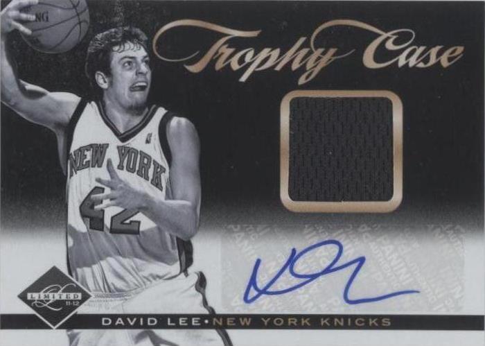 2011-12 Panini Limited - Trophy Case Materials Signatures #23 David Lee ...
