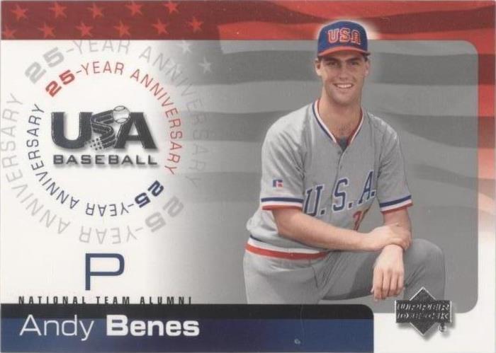 2004 Upper Deck USA Baseball 25-Year Anniversary - #USA-13 Andy Benes ...