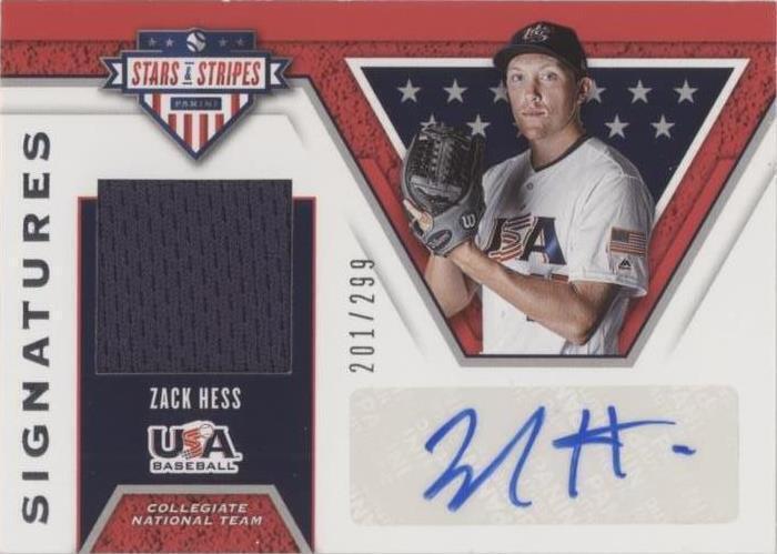 2019 Panini USA Baseball Stars & Stripes - Signatures Zack Hess #S-ZH ...