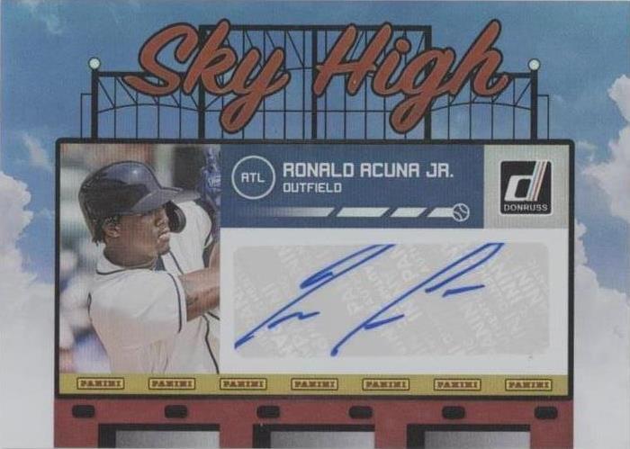 2020 Panini Donruss - Sky High Signatures #SHS-RA Ronald Acuña Jr. (AU ...