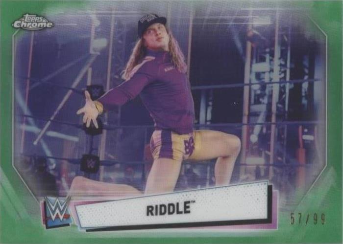2021 Topps Chrome WWE - Image Variations Matt Riddle #IV-11 Green ...