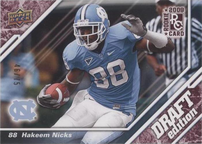 2009 Upper Deck Draft Edition - Hakeem Nicks #149 Burgundy /75 (RC) for ...