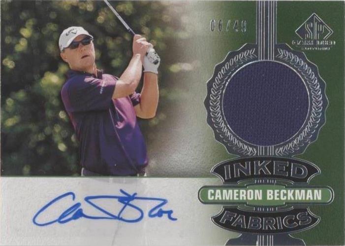 2021 SP Game Used - Inked Fabrics Level 1 Cameron Beckman #IF-CB /49 ...