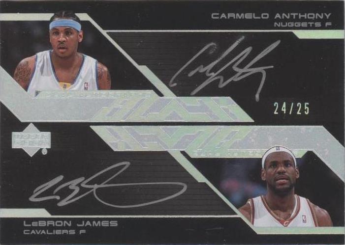 2007-08 Upper Deck UD Black - Dual Autographs #DAU-JA LeBron James ...