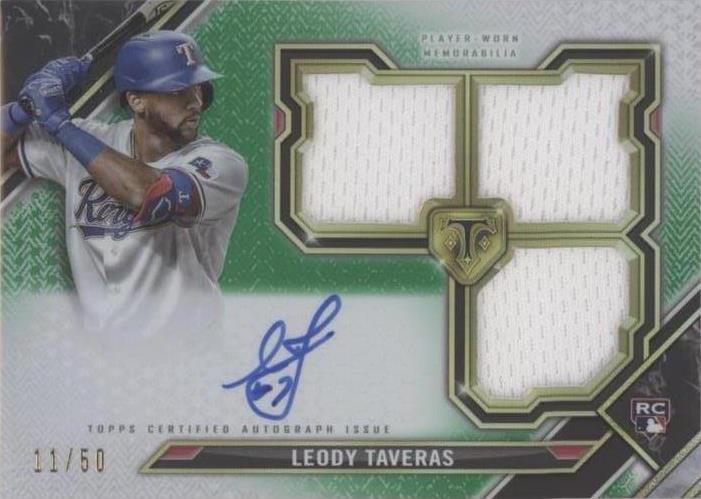 2021 Topps Triple Threads - Rookie and Future Phenom Autographed Relics Emerald #RFPAR-LT Leody ...
