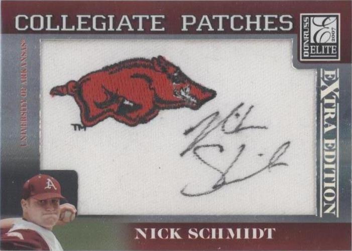 2007 Donruss Elite Extra Edition - Collegiate Patches Nick Schmidt #CP ...