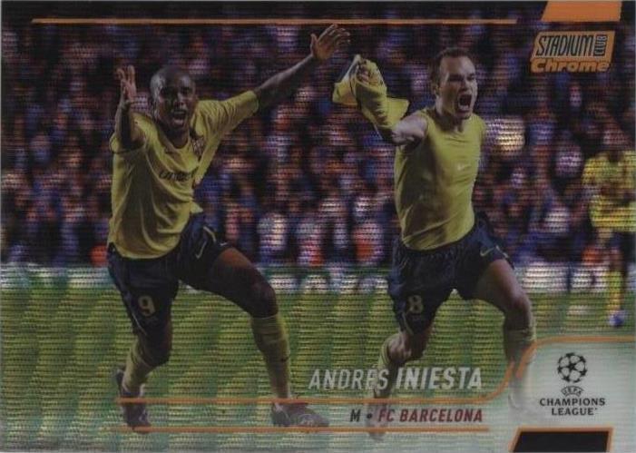 2021-22 Topps Stadium Club Chrome UCL - Andres Iniesta #8 Orange Wave ...