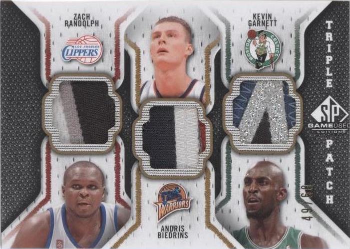 2009-10 SP Game Used - Triple Patch #TP-GRB Kevin Garnett, Zach ...