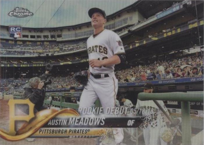 2018 Topps Chrome Update - Rookie Debut Refractor #HMT99 Austin Meadows ...