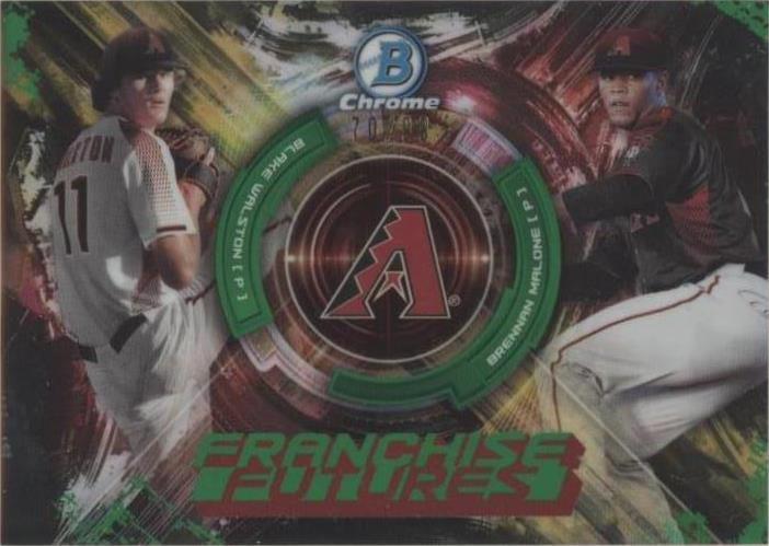 2019 Bowman Draft - Chrome Franchise Futures Brennan Malone, Blake Walston #FF-WMA Green ...