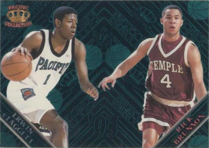 1995 Pacific Prism Draft Picks - Rick Brunson, Erwin Clagget #8 Blue ...