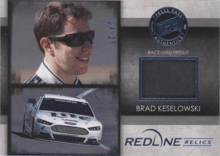 2014 Press Pass Redline - Relics Blue #RR-BK Brad Keselowski /25 (MEM ...