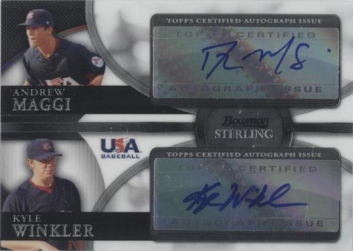 2010 Bowman Sterling - USA Baseball Dual Autographs #BSDA-15 Drew Maggi ...