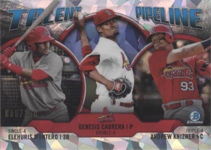 2019 Bowman - Talent Pipeline Chrome Elehuris Montero, Andrew Knizner, Genesis Cabrera #TP-STL ...