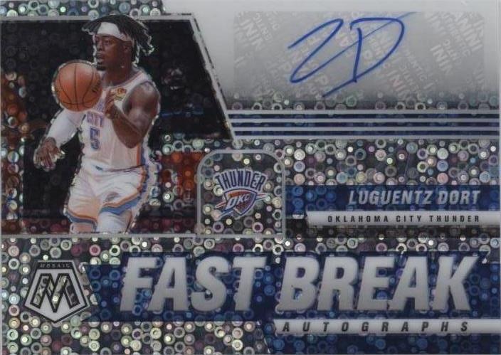 2020-21 Panini Mosaic - Autographs Fast Break Luguentz Dort #FB-LUG (AU ...