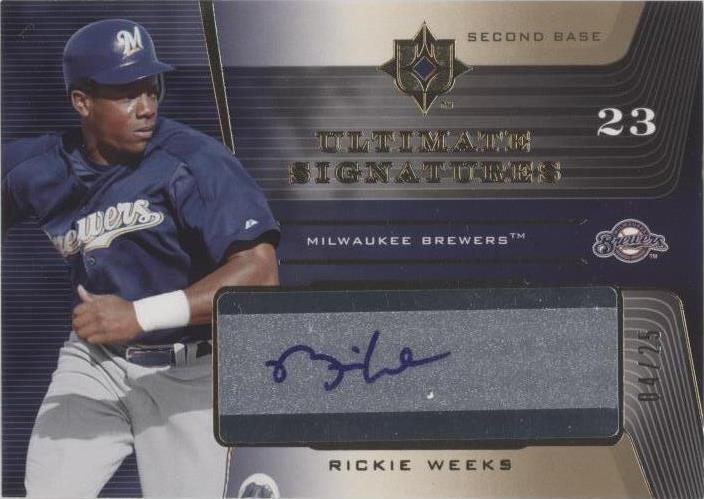 2004 Upper Deck Ultimate Collection - Ultimate Signatures Rickie Weeks ...