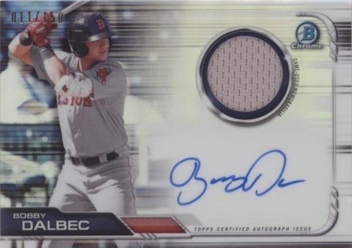2019 Bowman Chrome - Chrome Autograph Relics Bobby Dalbec #BCAR-BD /150 ...
