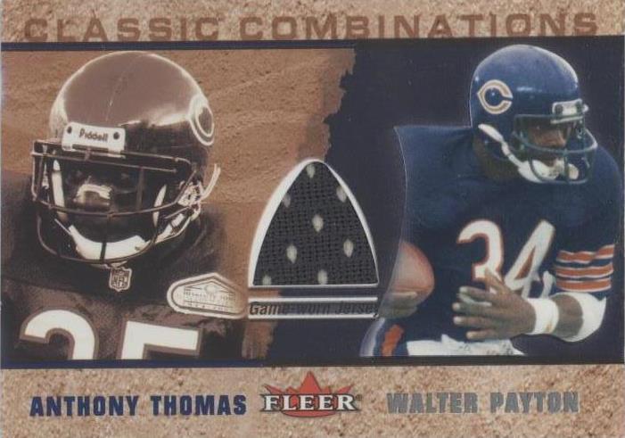 2002 Fleer Tradition - Classic Combinations Walter Payton, Anthony ...