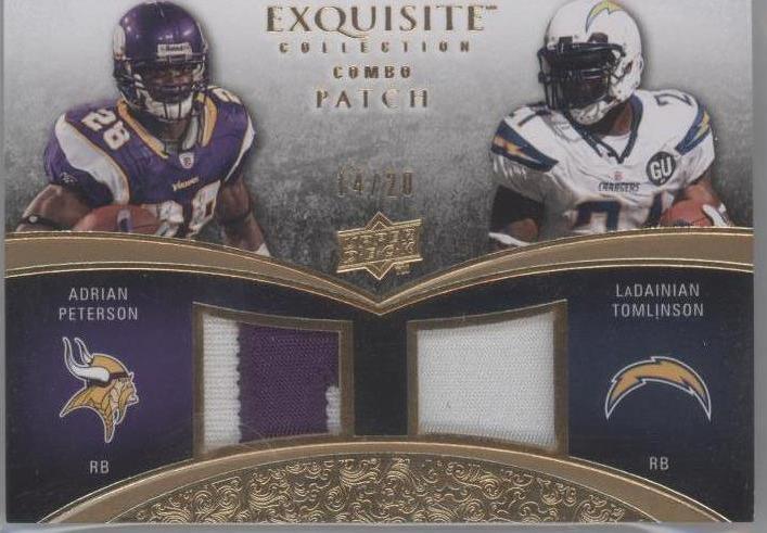 2009 Upper Deck Exquisite Collection - Combo Patch Adrian Peterson ...