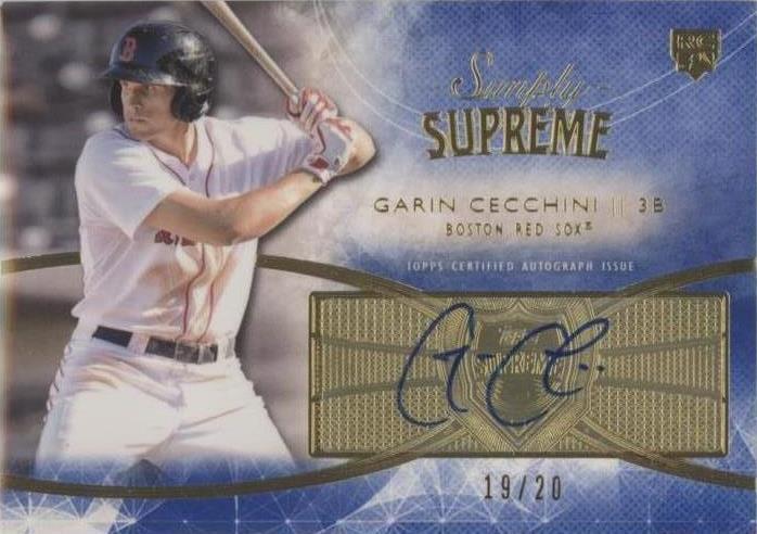 2014 Topps Supreme - Simply Supreme Autographs Garin Cecchini #SSU-GC ...