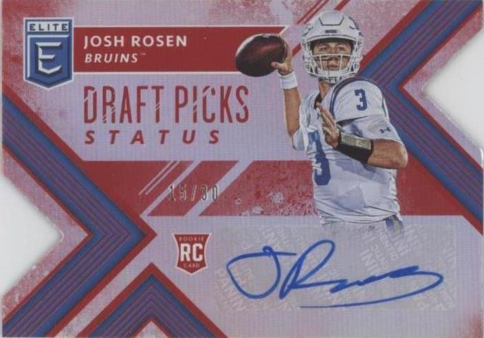 2018 Panini Elite Draft Picks - Draft Picks Josh Rosen #102 Status Red ...