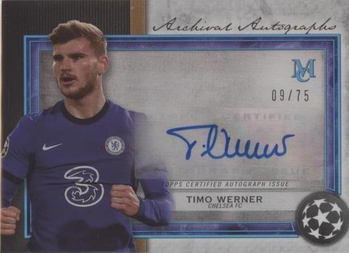 2020-21 Topps Museum Collection UCL - Archival Autographs Timo Werner # ...