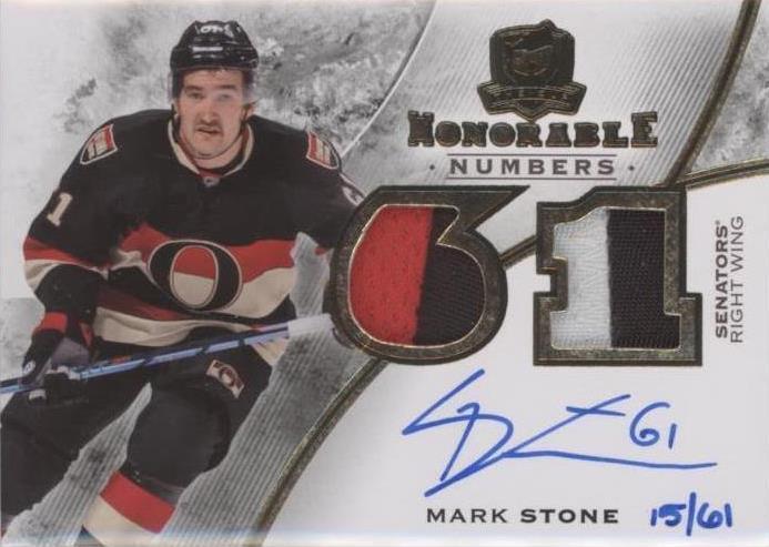 2015-16 Upper Deck The Cup - Honorable Numbers Autograph Relics 2016-17 ...