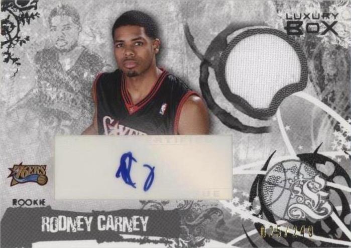 2006-07 Topps Luxury Box - Rookie Autograph Relic #RAR-RC Rodney Carney ...
