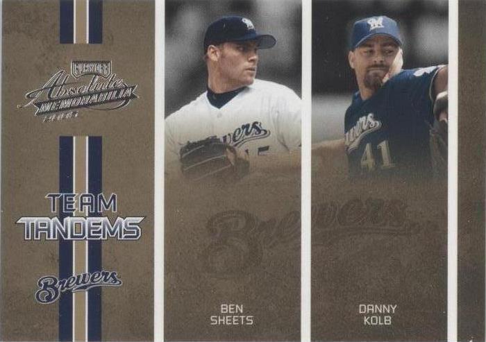 2005 Playoff Absolute Memorabilia - Team Tandems Ben Sheets, Danny Kolb ...