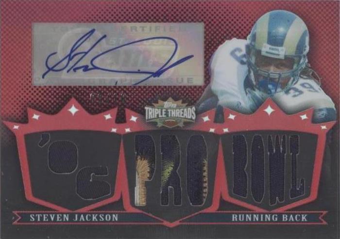 2007 Topps Triple Threads - Autographed Relics Steven Jackson #TTRA143 ...