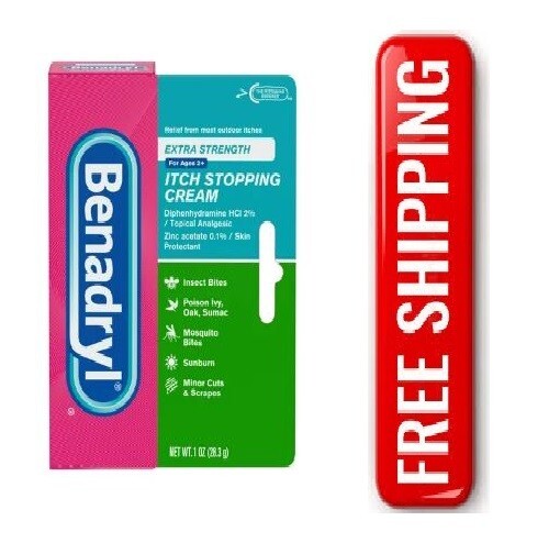 Benadryl Extra Strength Itch Relief Cream, Topical Analgesic, 1 Oz | Extra-strength